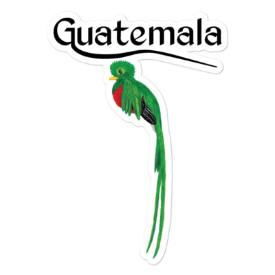 Guatemala Quetzal Chapin Sticker 5.5"x5.5" Guate Antigua Maya Puchica ...