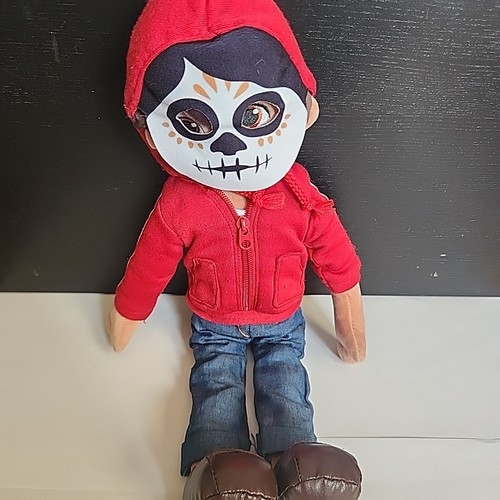 Disney Coco Miguel Rivera Red Hoodie Plush Stuffed Toy Day of the Dead ...