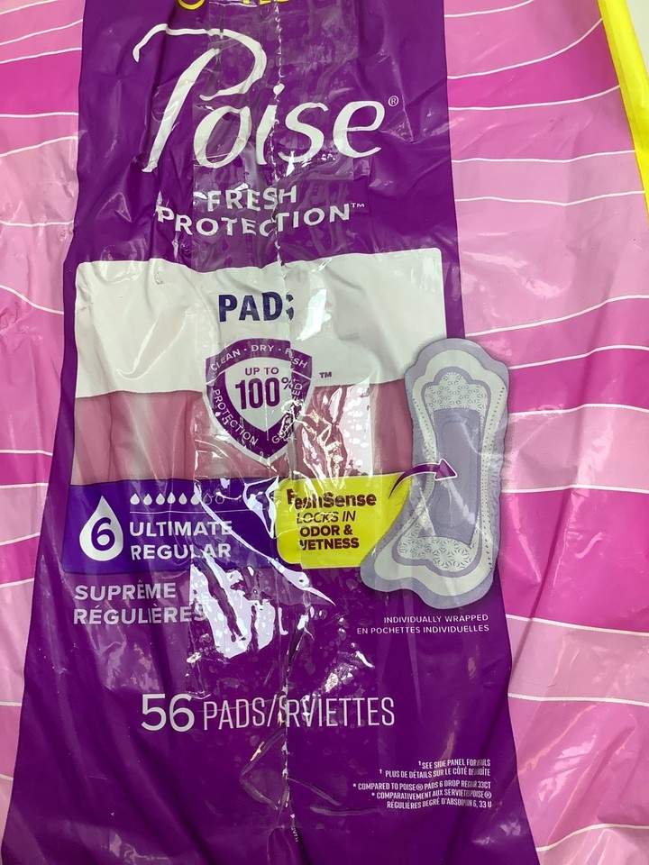 Poise Fresh protection Pads #6, Ultimate, Regular, 4 Opened/Disheveled ...