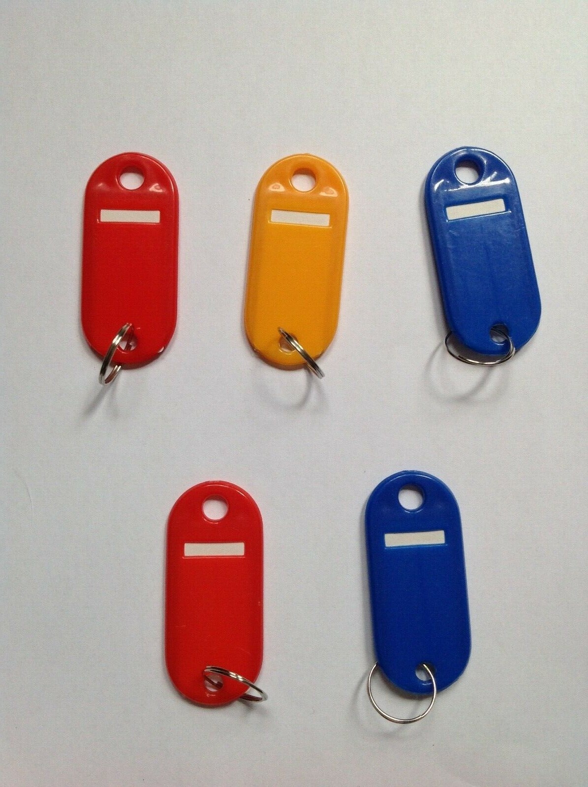 Lot of 5 Color Coded Key Tags Keyring with Label Keychain New | eBay