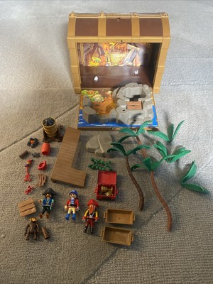 Playmobil Pirates Take Along Treasure Chest Playset Animals Figures ...