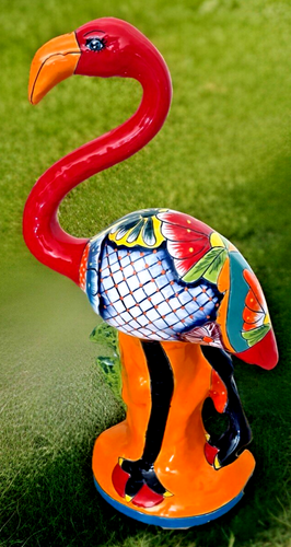 Talavera Mexican Pottery Flamingo Bird X Large 28" Folk Art Pottery Statue | eBay