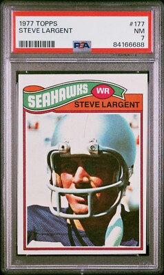 1977 Topps #177 Steve Largent ROOKIE RC SEAHAWKS HOF PSA 7 Near MINT | eBay