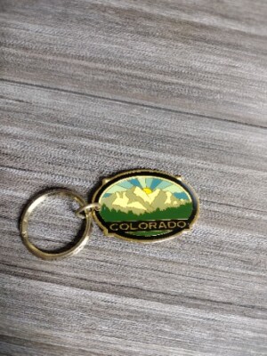 Vintage Colorado Mountains Keychain Souvenir Key Ring | eBay