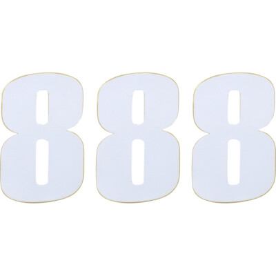 Moose Racing Race Number 8 - White - 4.5" | 80008 | eBay