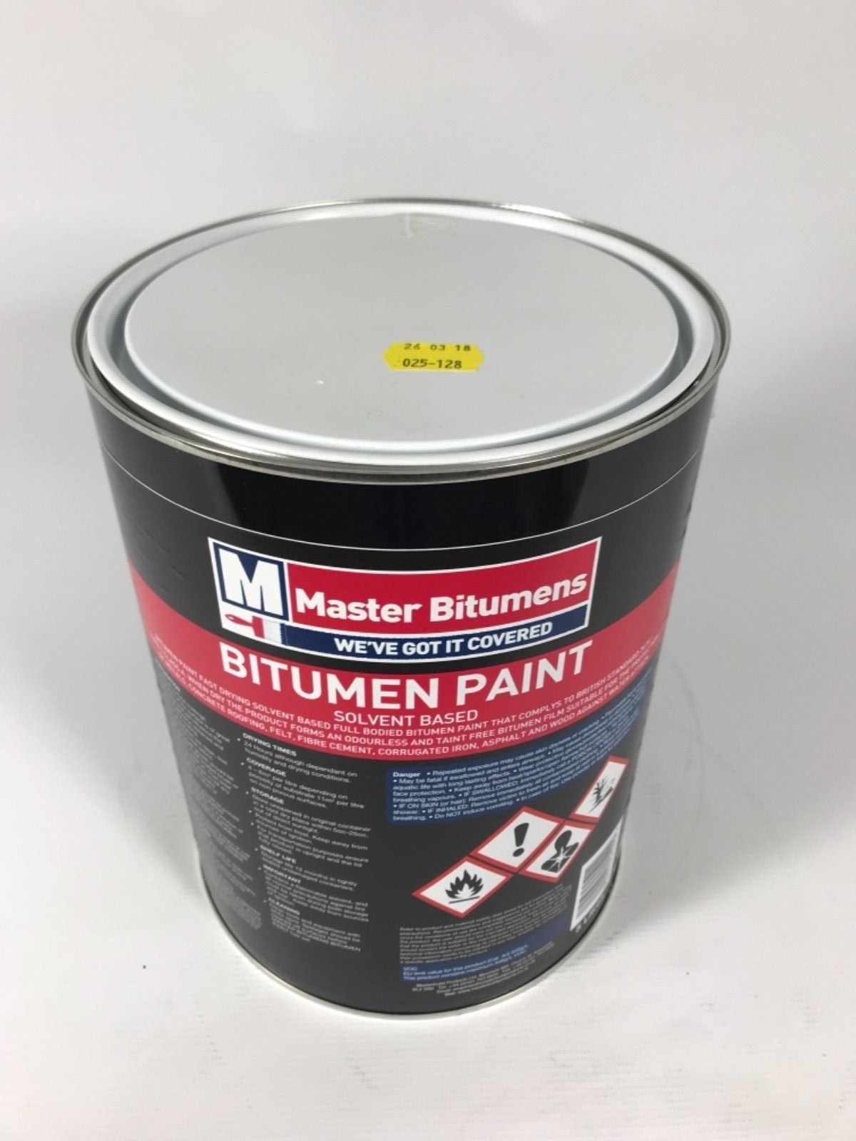 Black Bitumen Paint, Concrete Steel, Iron, Waterproof Coating 5L Master ...