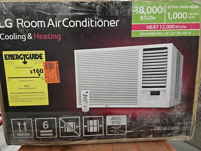 LG 18000 BTU 1000 Sq. Ft. Heat/Cool Smart Window Air Conditioner - OPEN ...