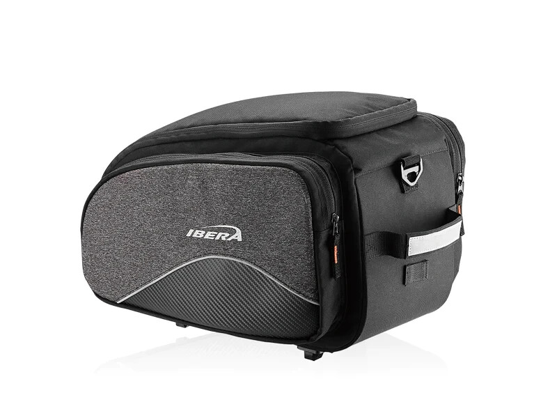 IBERA Bike MIK Trunk Bag Expandable Quick-Release Commuter Rear Seat ...
