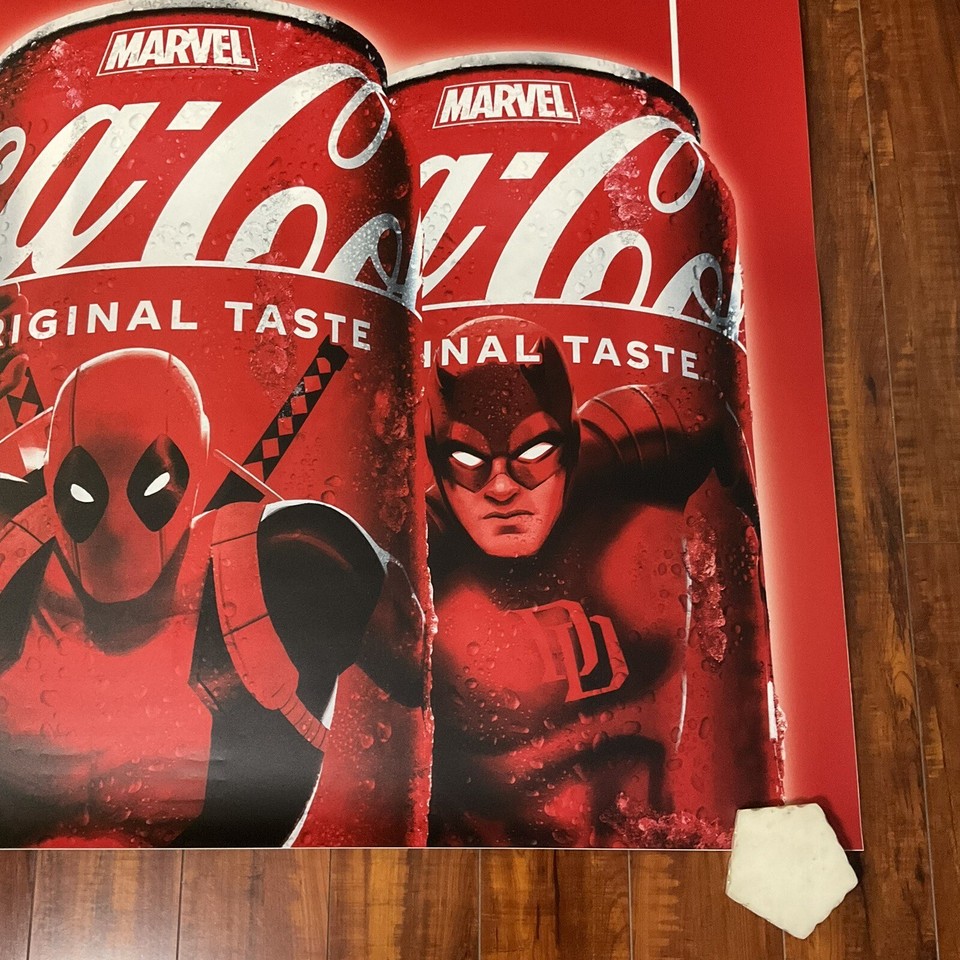 THE MARVEL UNIVERSE Coca-Cola Deadpool Marvel Original Bus Stop Poster ...