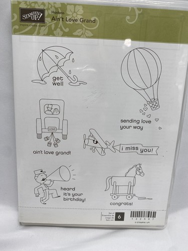 Stampin Up - Aint Love Grand - Cling Rubber Stamp Set of 6 Cute ...
