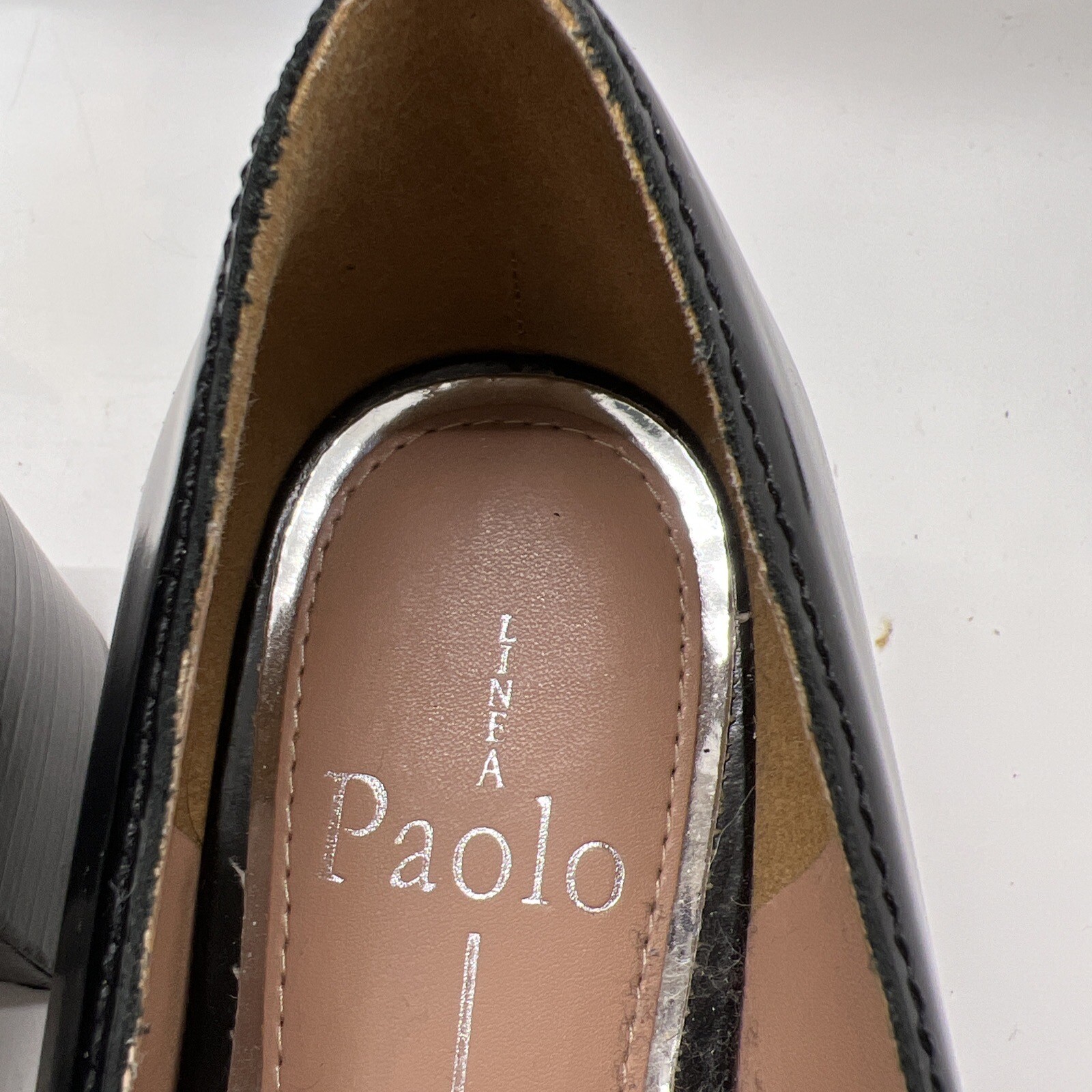 Linea Paolo Black Leather Loafer Pumps Sisze 6M - Gem