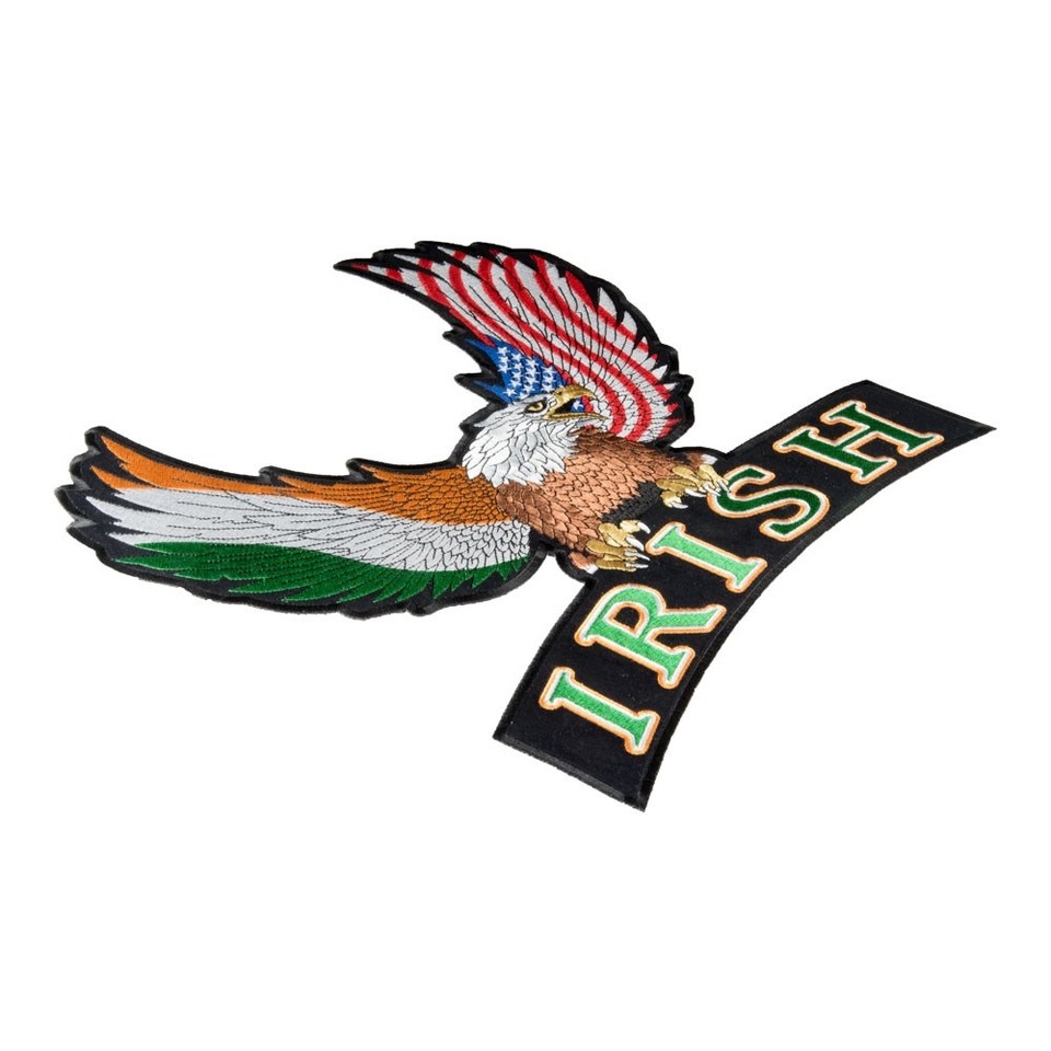 Irish Flag American Eagle & Rocker Patch, Eagle Back Patches | eBay