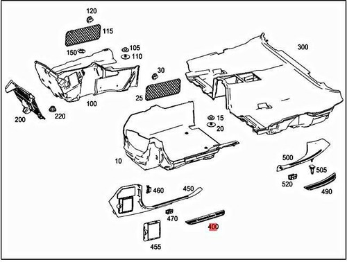 Genuine MERCEDES C253 S205 S213 W205 W213 X253 Cover rail 2056800035 | eBay