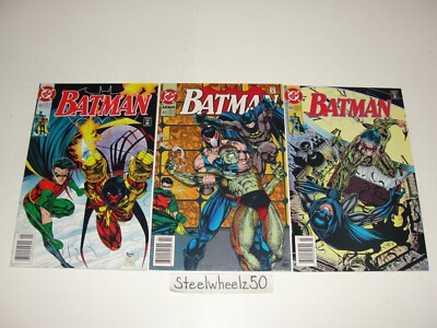 Batman #488 489 & 490 Comic Lot DC 1993 Newsstand 2nd App Bane 1st ...
