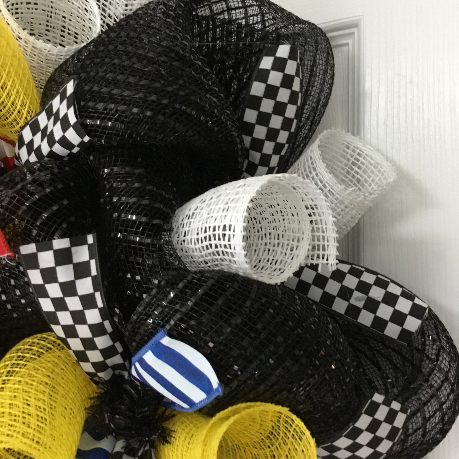 NASCAR Racing Sports Wreath Handmade Deco Mesh | eBay