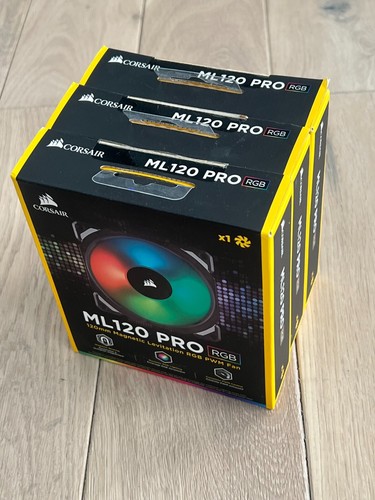 Corsair ML120 PRO RGB LED PWM Premium Magnetic Levitation Case Fan 3 ...