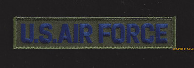 US AIR FORCE SCRIPT NAME TAG HAT PATCH TAB PILOT CREW WING AFB USAF ...