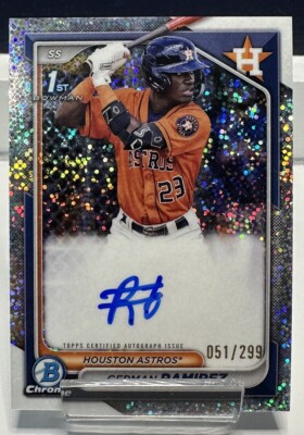 2024 Bowman German Ramirez Speckle Diamond Auto /299 Chrome 1st ...
