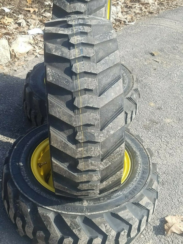 27X10.50-15 6 lug Skid Steer Tires/Rims for Bobcat & more -27X10.5-15-8 ...