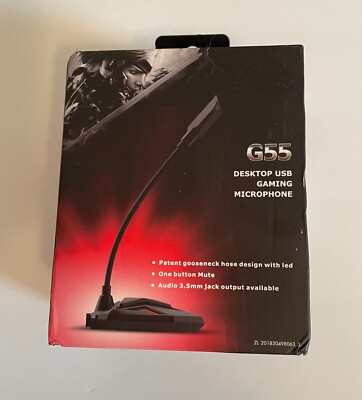 G55 USB Gaming Microphone Mic Audio for Computer Desktop | eBay