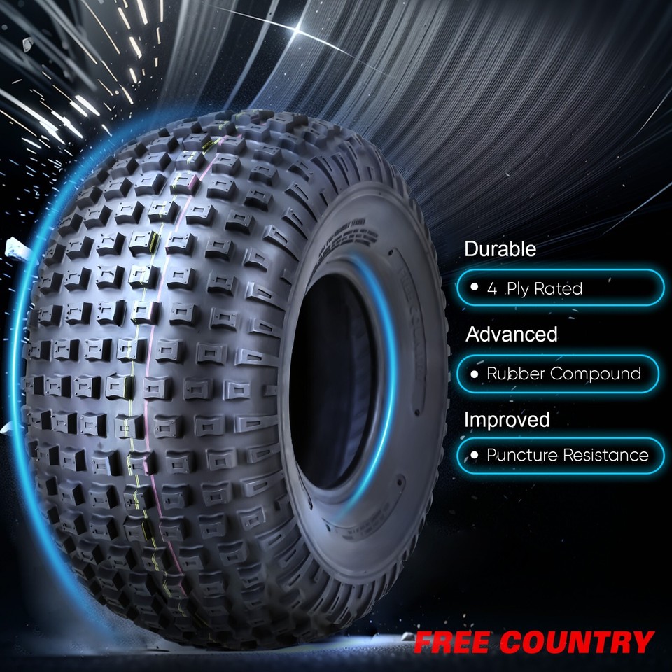 One FREE COUNTRY ATV tire 22X11-8 22x11x8 4PR Dimple Knobby D929 10352 ...