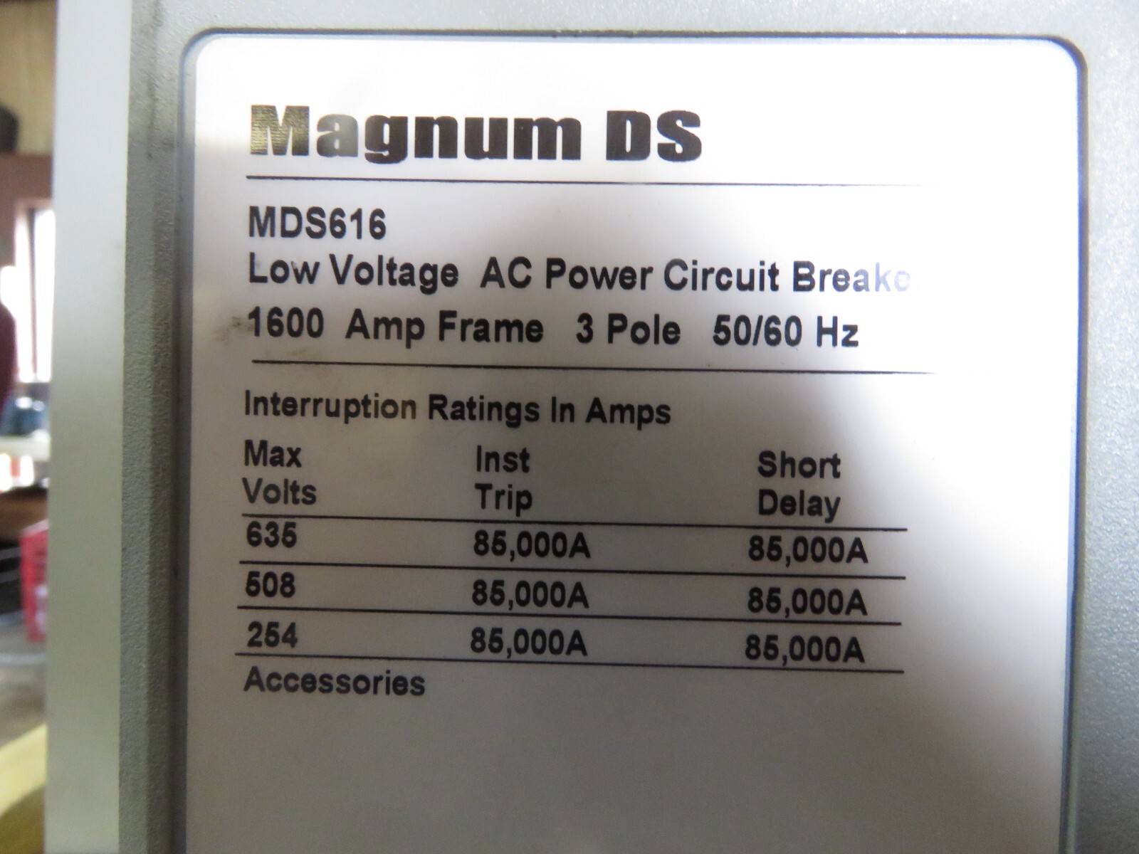 EATON CUTLER HAMMER 5MLSIG MAGNUM DS MDS6163WEA 125GN MNNNN NNNAX NEW ...
