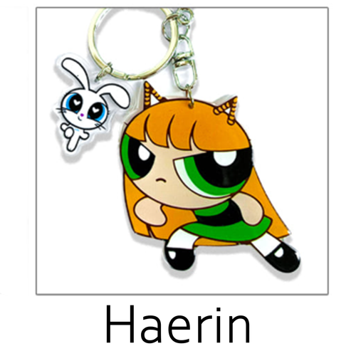 NewJeans Powerpuff Girls Haerin Keychain Keyring Acryl Plush Hot New ...