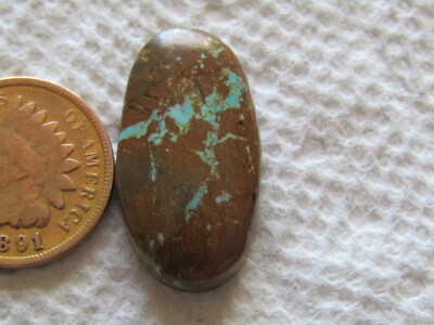 Ribbon Boulder Turquoise Cab 14 carat Cabochon Royston Number 8 Pilot ...