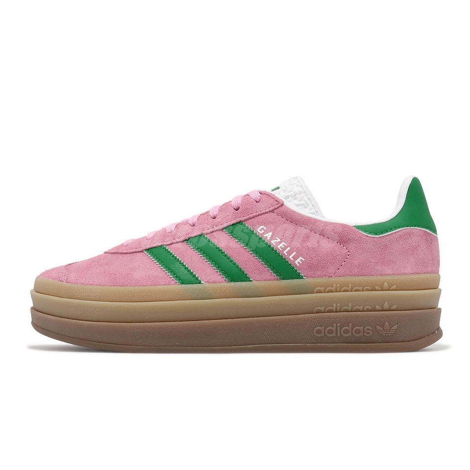 adidas Originals Gazelle Bold W True Pink Green Women Platform Casual ...