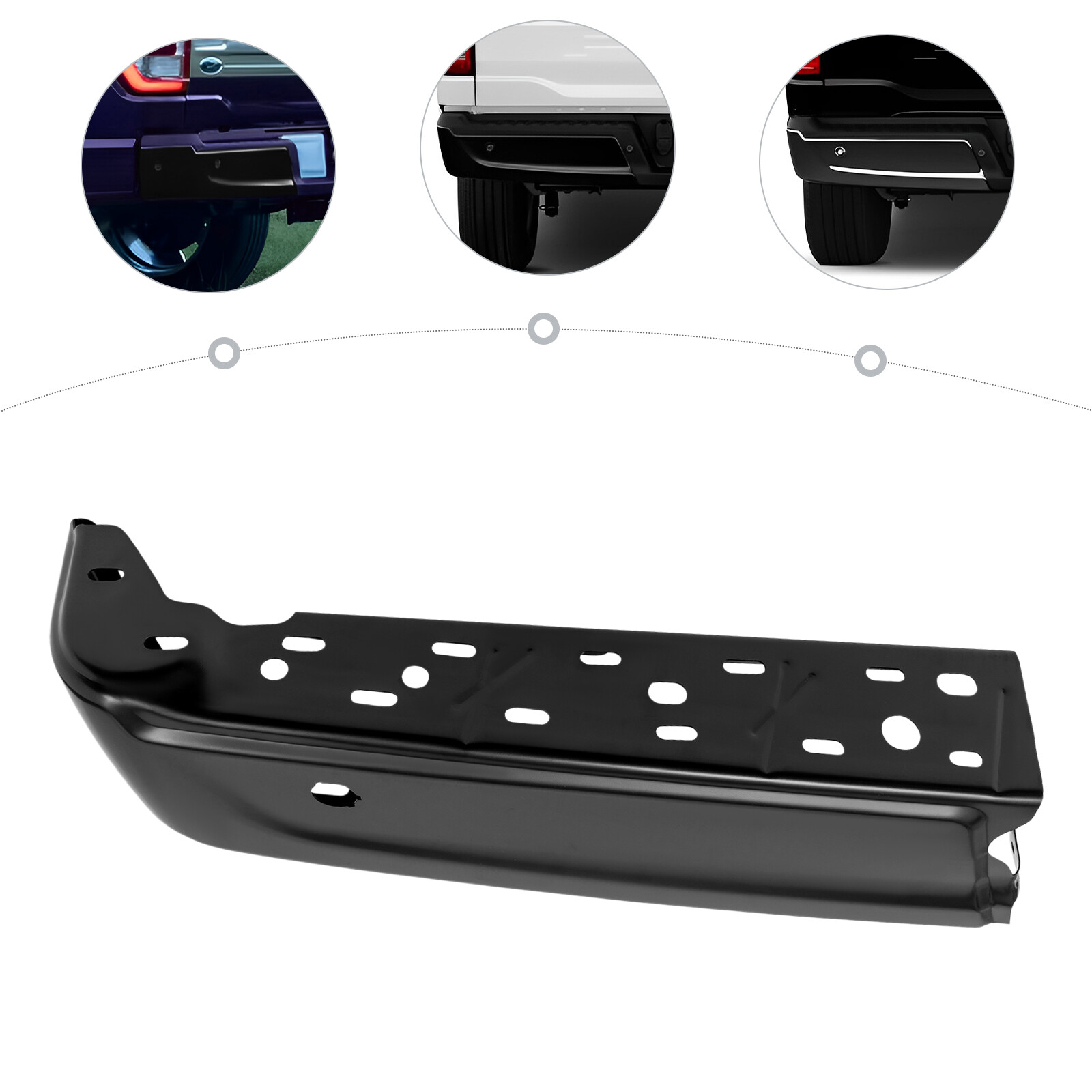 Left Side Rear Bumper End Set For 2021-2023 Ford F150 Rear Bumper End ...