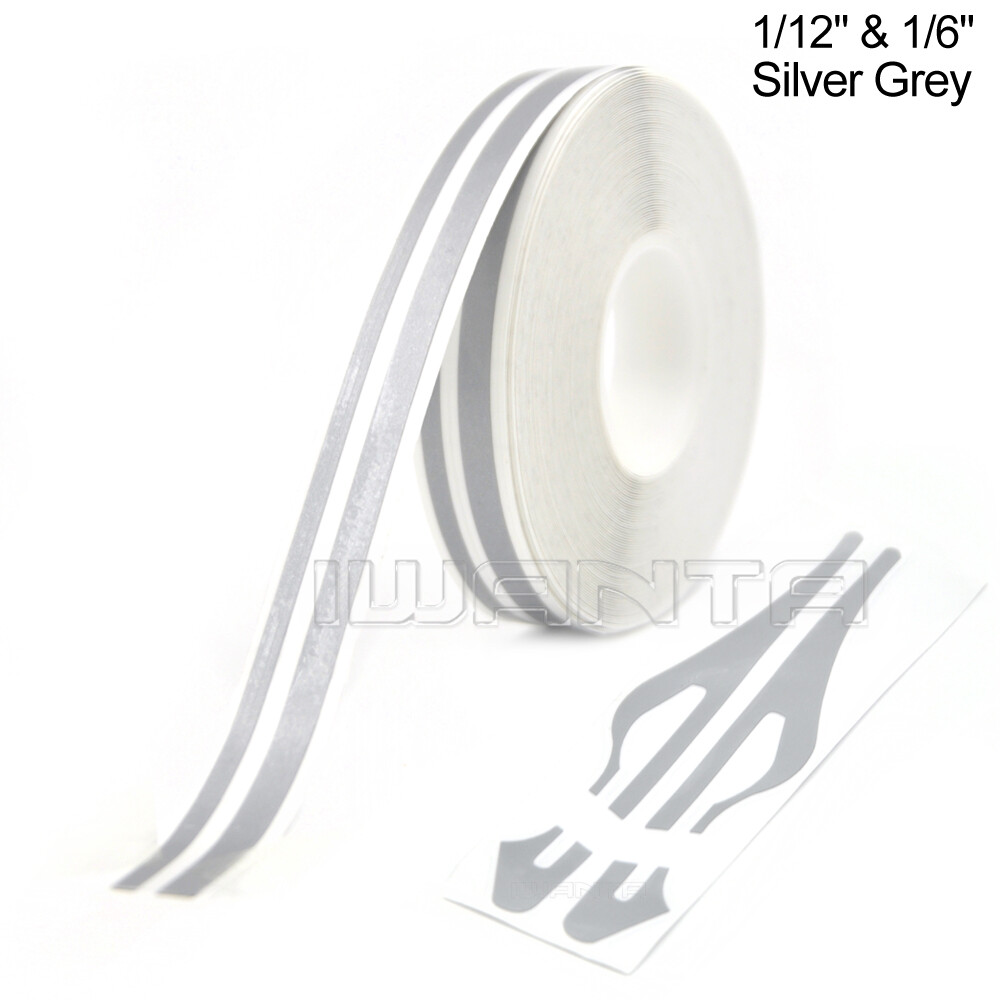 1/12" & 1/6" Silver Grey Pinstriping Pin Stripe DIY Line Vinyl Decal ...