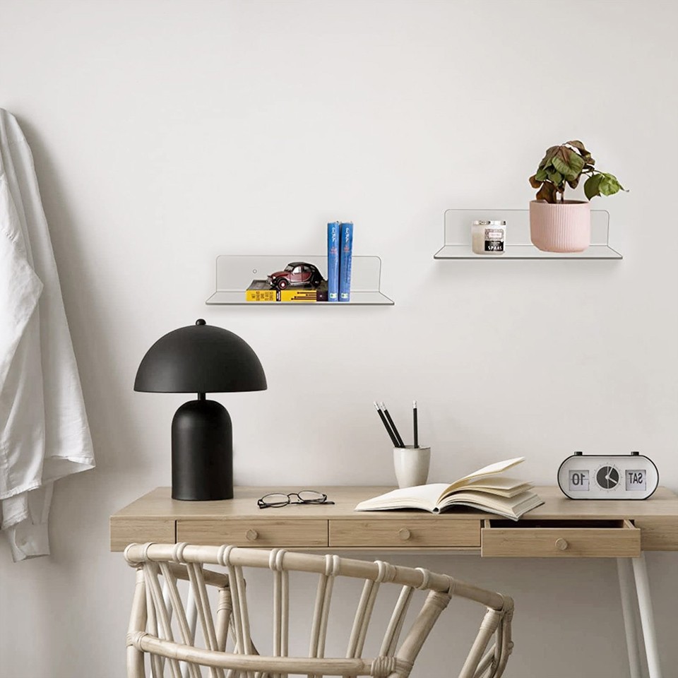 High Quality Floating Shelf Acrylic Multifunction No Punching Storage ...