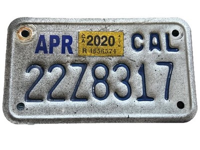 California Motorcycle License Plate 420 Vintage April 2020 | eBay