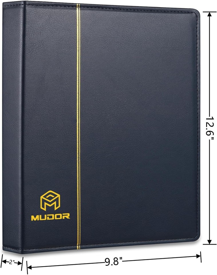 4 Ring Binder Albums Stockbook for Stamps, Documents, Coins, Bank Notes ...