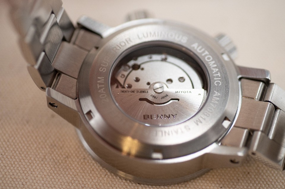 BERNY Atomatic Diver Watch - 42mm - Sapphire Crystal - Yellow Dial | eBay