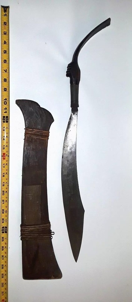 Filipino Sword Moro Antique Parang Pira Philippine Scabbard Philippines ...