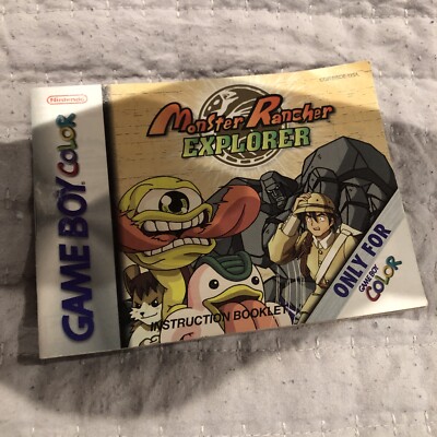 Monster Rancher Explorer Nintendo Game Boy Color Instruction Manual ...