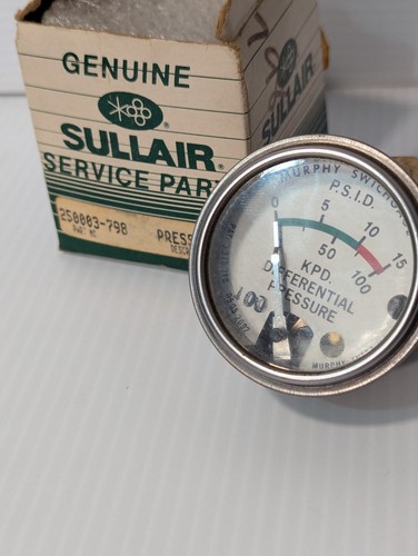 Sullair 250003-798 differential pressure gauge, new old stock | eBay