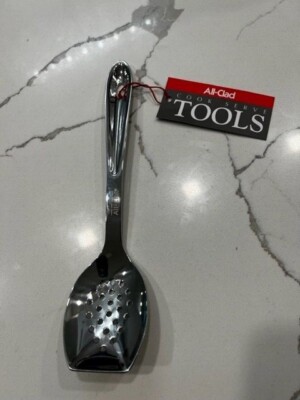 NEW ALL-CLAD Stainless Steel Slotted Spoon, Overall 9 1/2" Long | eBay