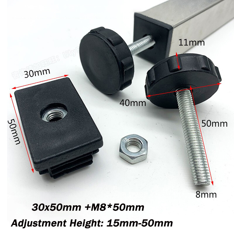 M8 Adjustable Leveling Glide Feet Furniture Table Chair Legs Pad Mat ...
