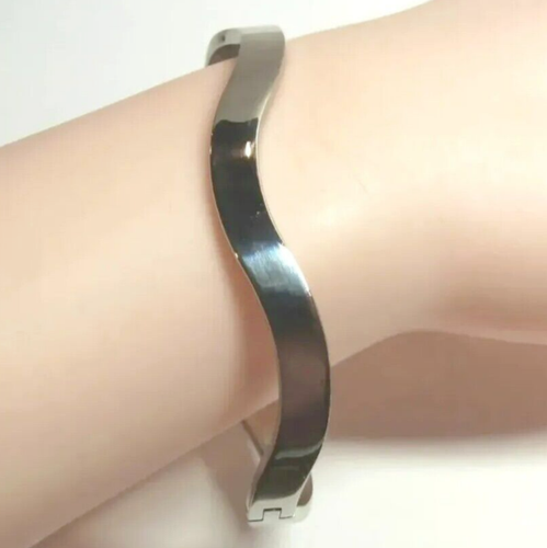 VINTAGE 23.1 Grams Solid 925 STERLING SILVER Wave Design Bangle Bracelet | eBay