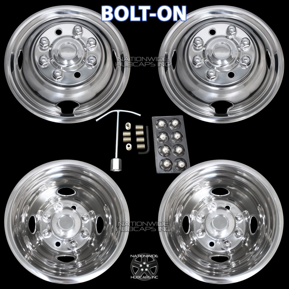 FORD E350 E450 Van 2008-2025 16" BOLT ON Dually Wheel Simulators Dual ...