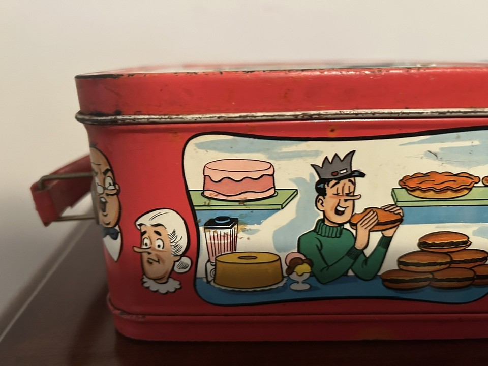 VINTAGE THE ARCHIES LUNCH BOX COMPLETE W/HANDLE & THERMOS UNRESTORED ...