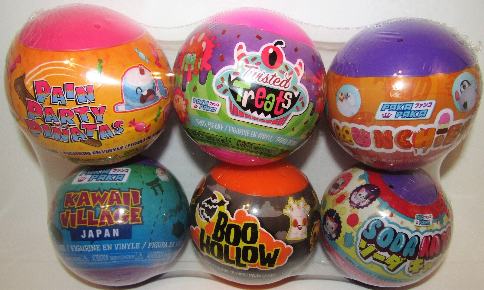 Funko Paka Paka Vinyl Figures Lot of 6 Capsules Boo hollow Pinatas Soda ...