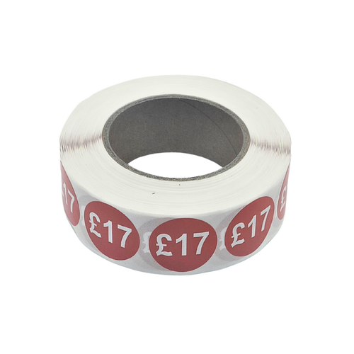 1000x 25 mm red price self adhesive stickers sticky labels | eBay UK