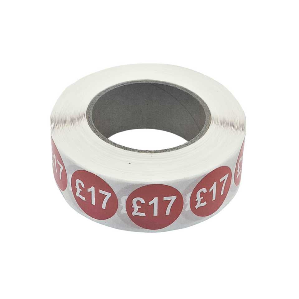 1000x 25 mm red price self adhesive stickers sticky labels | eBay UK