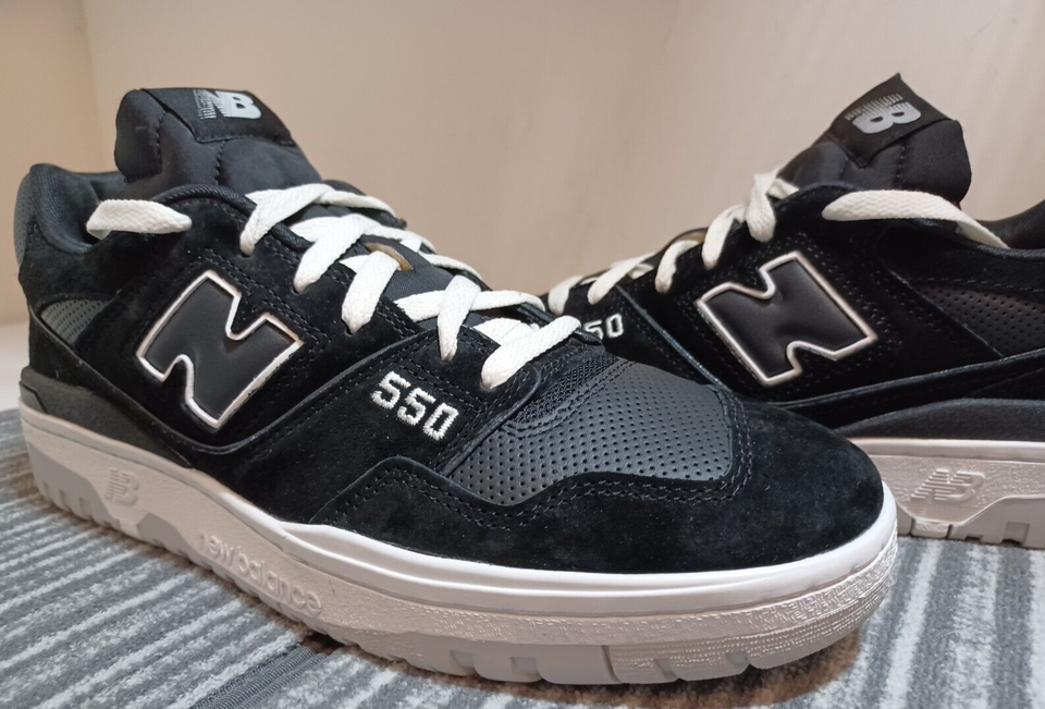 New Balance 550 Suede Perforated Black Grey Matter Men's 11 NEW | eBay
