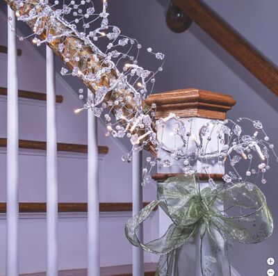 GE StayBright 9’ LED Glitter Gem Garland 1784863 /Warm White | eBay