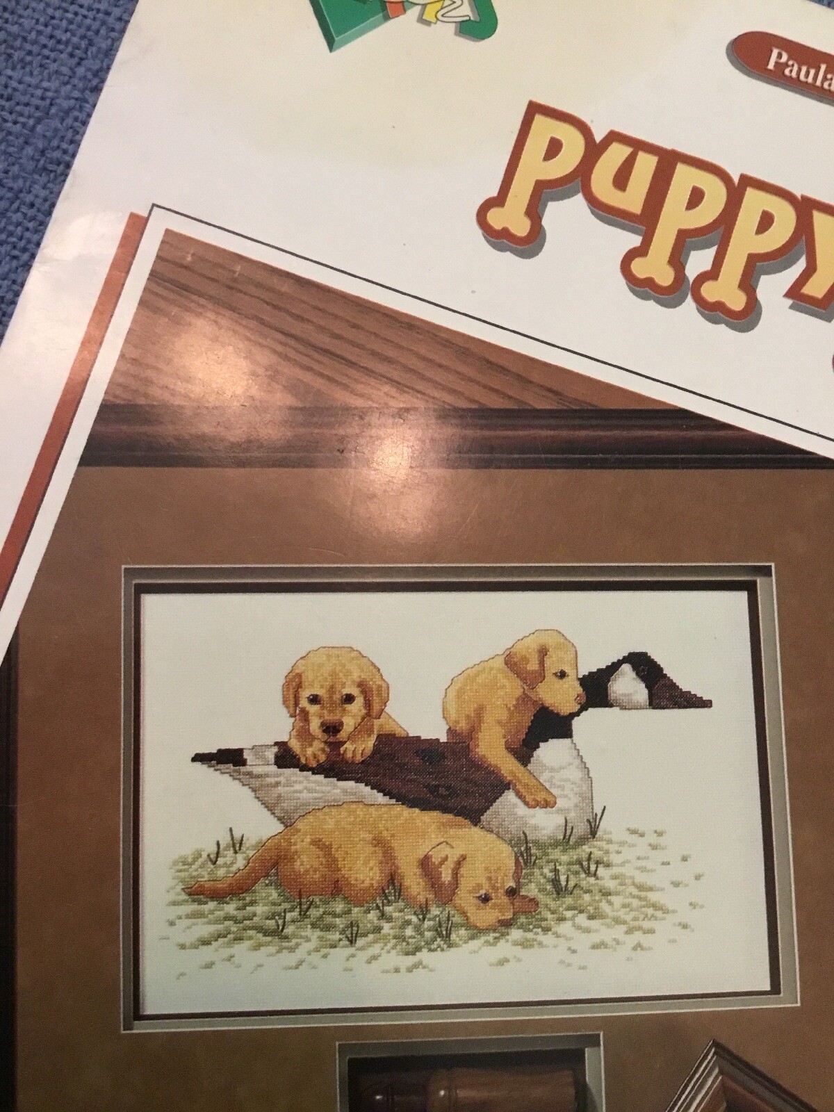 Puppy Love Cross Stitch Leaflet 10703 Pattern Color Charts Paula ...