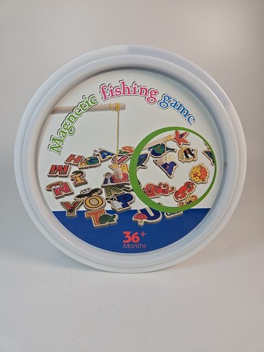 Magnetic Wooden Fishing Game Alphabet & Numbers Fish Catching ...